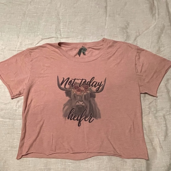 Next Level Apparel | Tops | Custom Not Today Heifer Highland Cow Crop ...